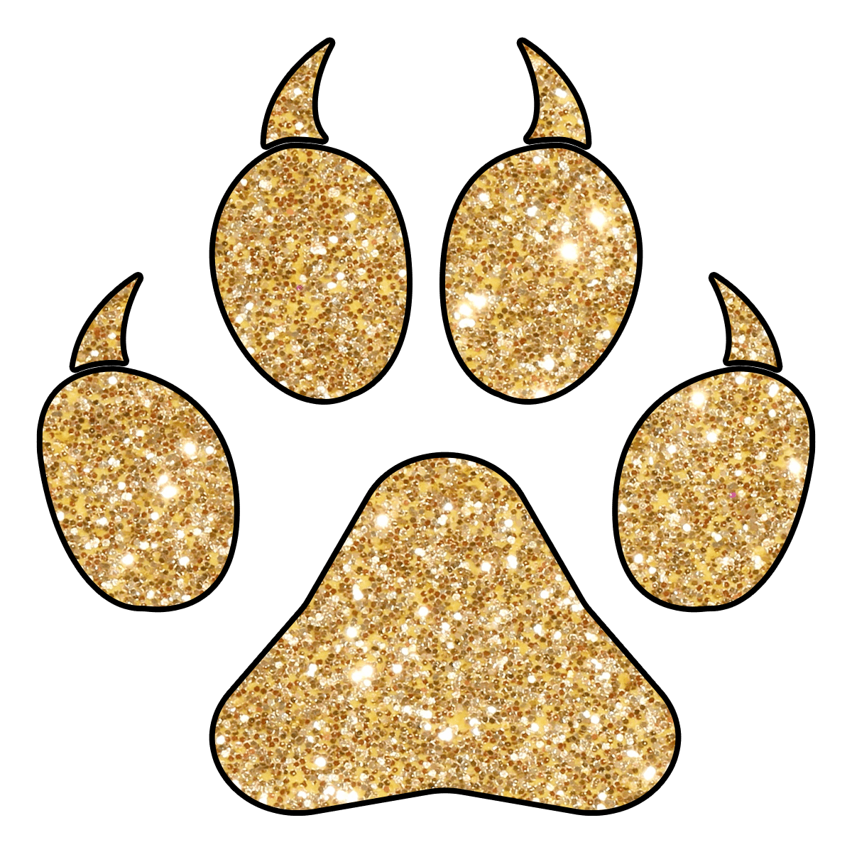 Gold Paw print